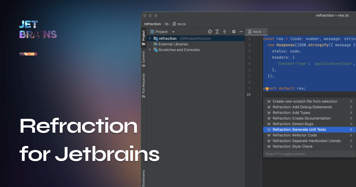 Jetbrains Extension for Refraction | Refraction